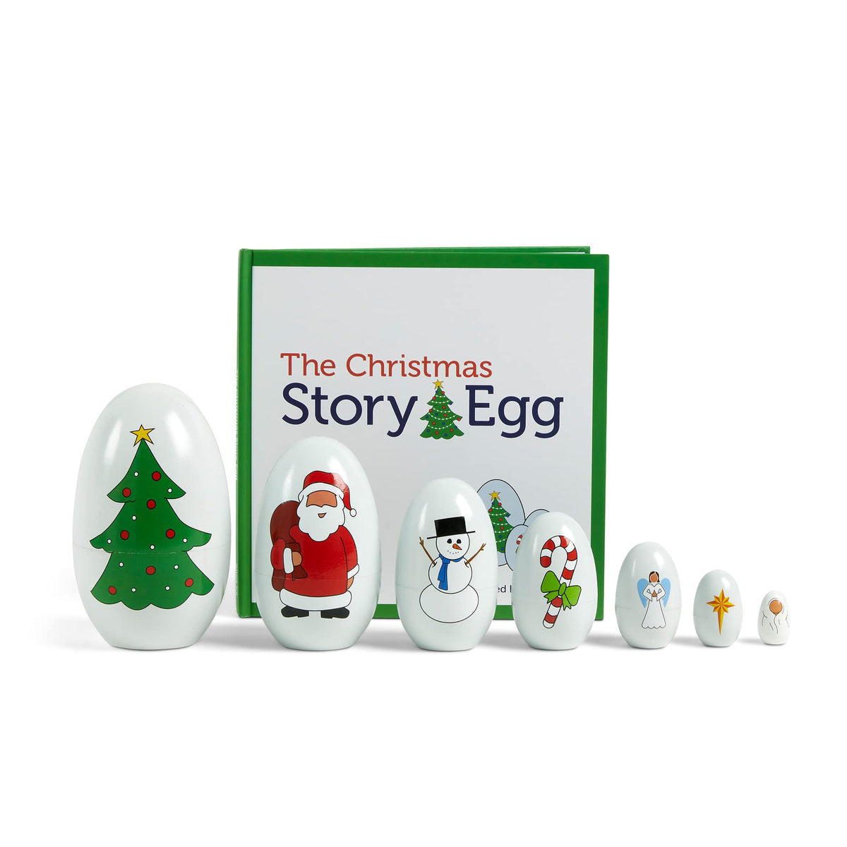 The Christmas Story 8.5 Inch Hardbook and Nested Story Eggs 9 Piece Se ...